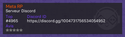 Meta RP - Serveur Discord