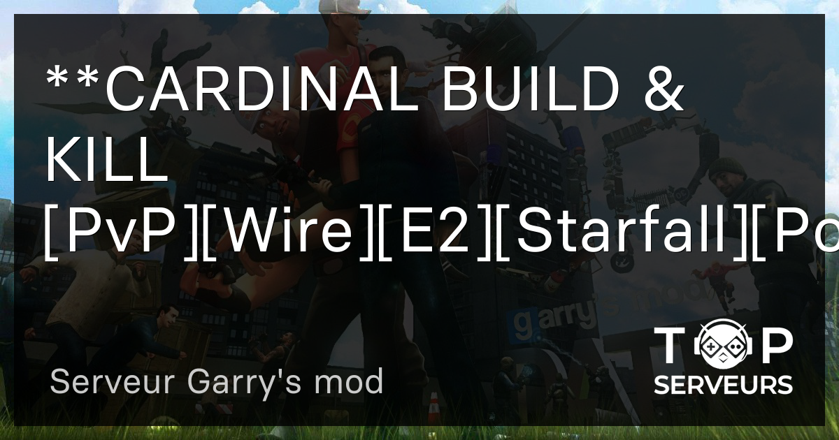 **CARDINAL BUILD & KILL [PvP][Wire][E2][Starfall][Pony][M9K ...