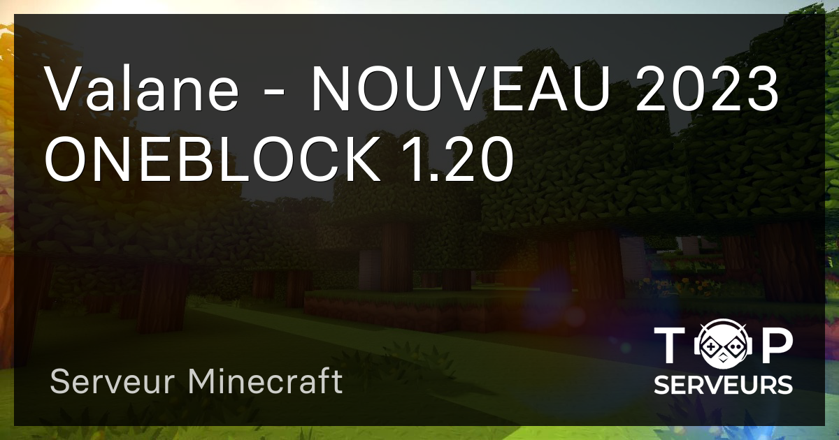 Valane - NOUVEAU 2023 ONEBLOCK 1.20 - Serveur Minecraft