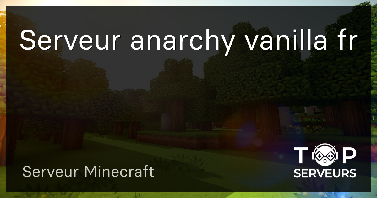 Serveur anarchy vanilla fr - Serveur Minecraft