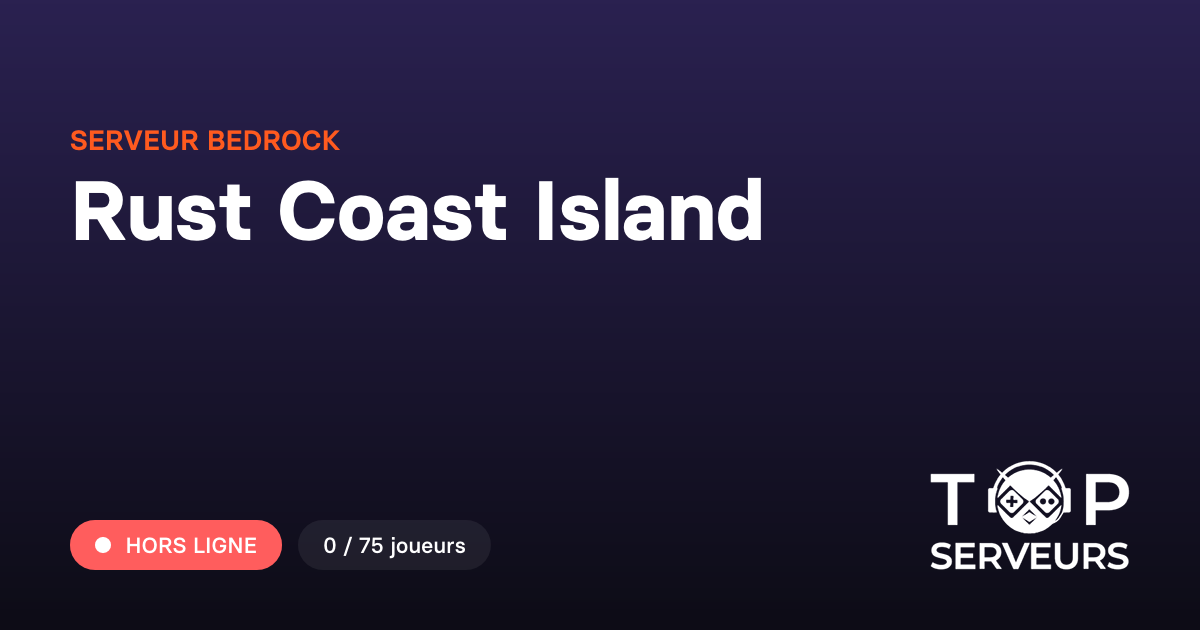 Rust Coast Island - Serveur Bedrock