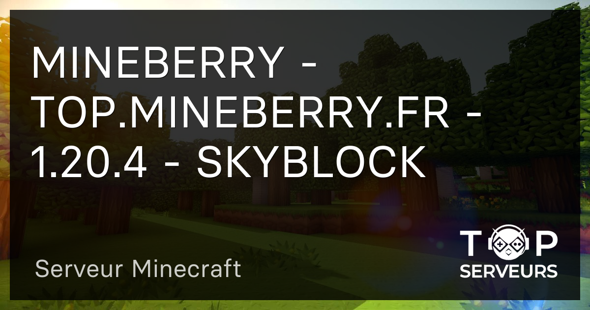 MINEBERRY - TOP.MINEBERRY.FR - 1.20.4 - SKYBLOCK - Serveur Minecraft