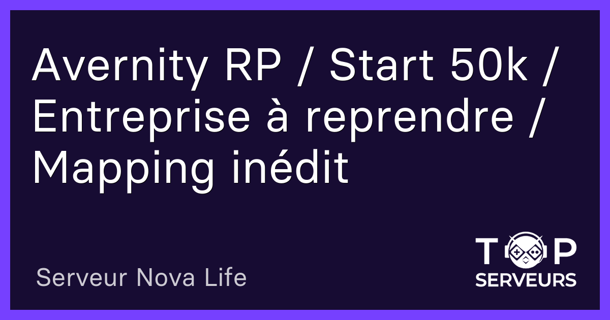 Azur RP / Start 75k / Entreprise à reprendre / Recrutement staff ...